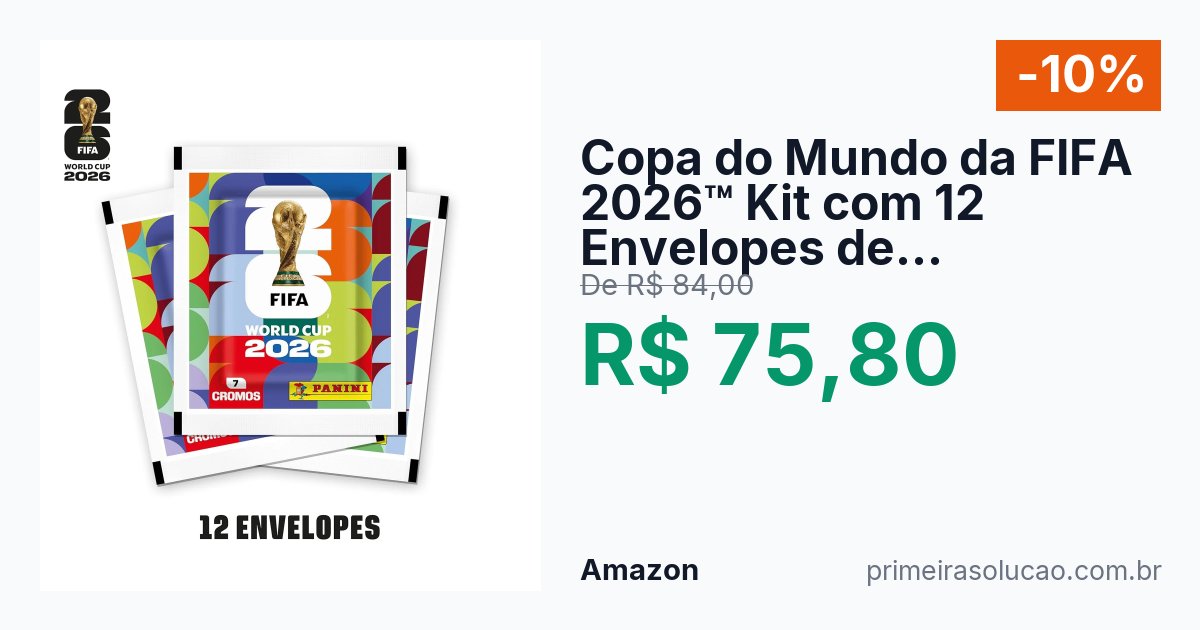 Copa do Mundo da FIFA 2026™ Kit com 12 Envelopes de Figurinhas FIFA ...